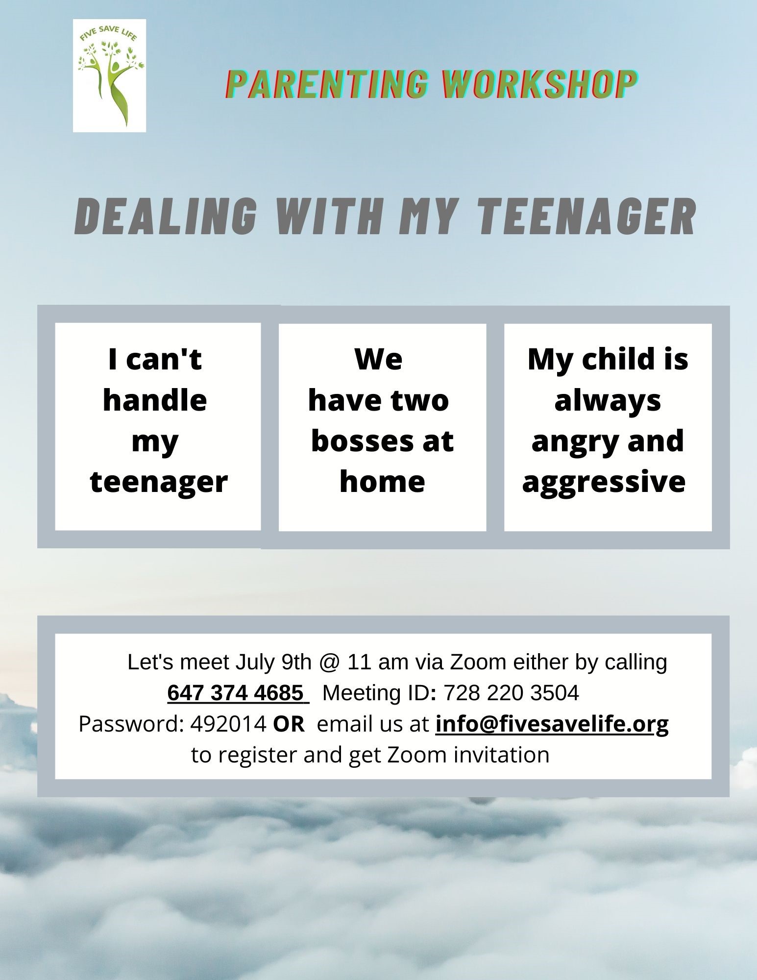 Parenting Workshops – Five Save Life